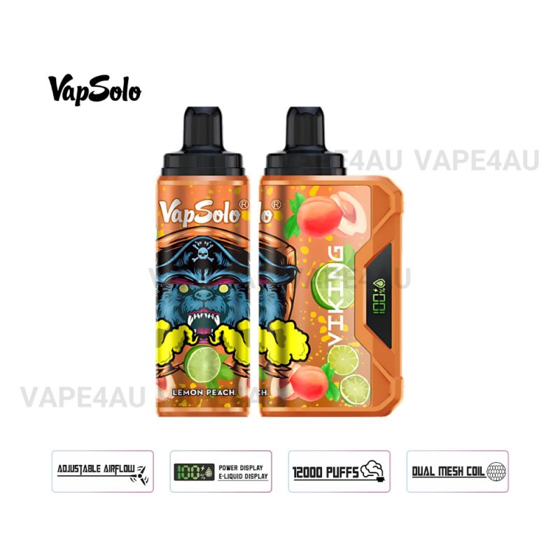VapSolo Viking 12000 Puffs Lemon Peach | VAPE4AU